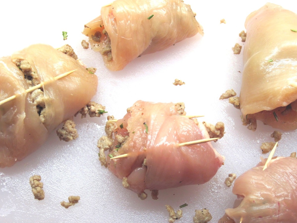 Rolled Fillets of Chicken with Pork and Rosemary Filling | In the ...