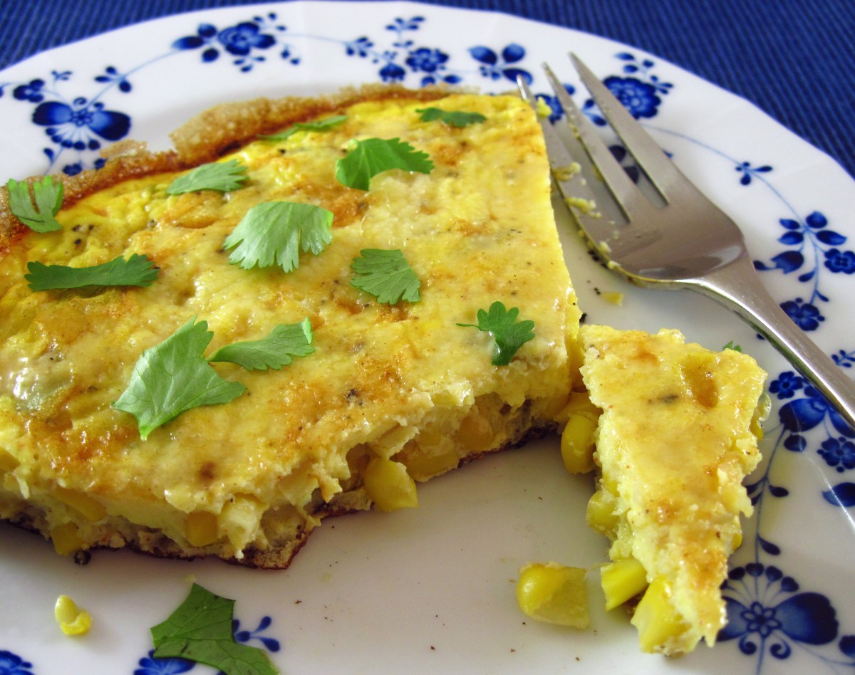 Corn Frittata with Pecorino-Romano Cheese | In the kitchen with Kath